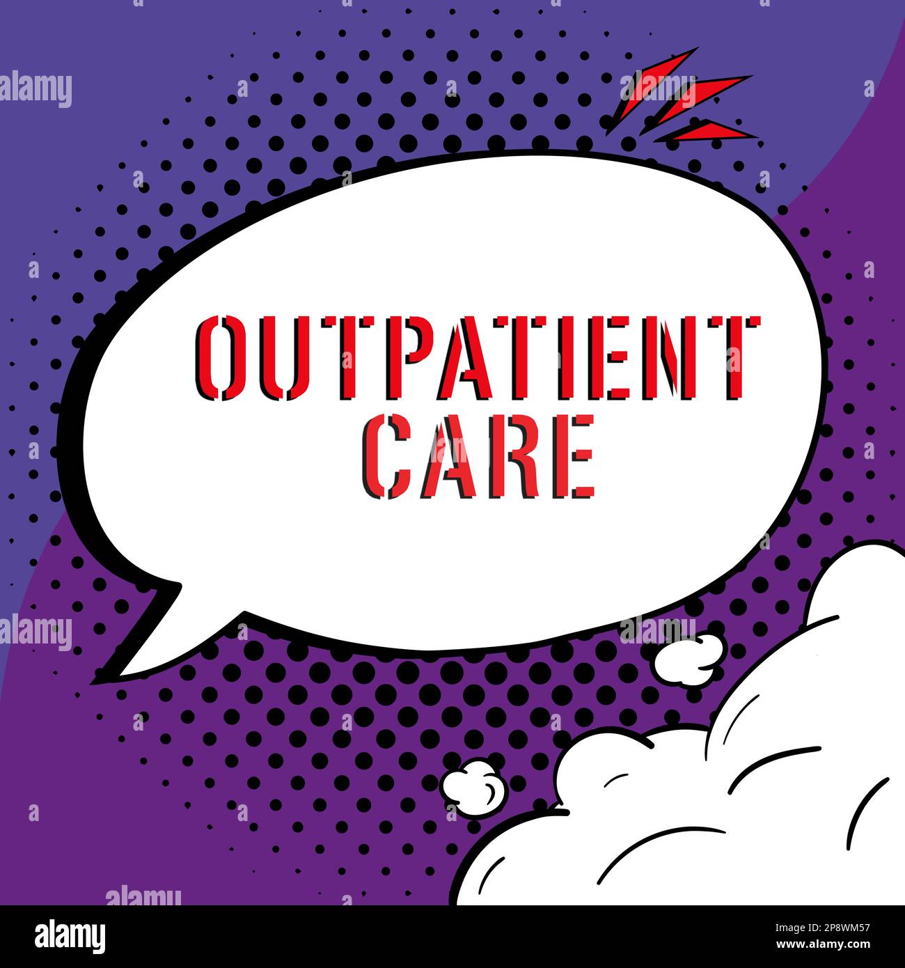 Text sign showing Outpatient Care. Business approach the final result ...