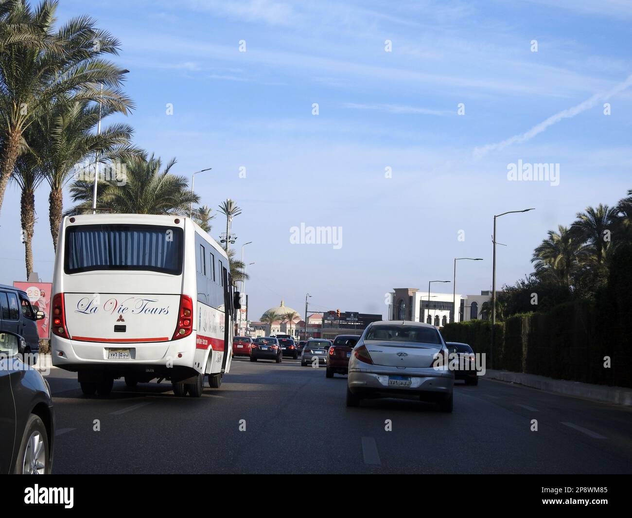 Cairo, Egypt, March 8 2023: Traffic signals in Egyptian streets ...