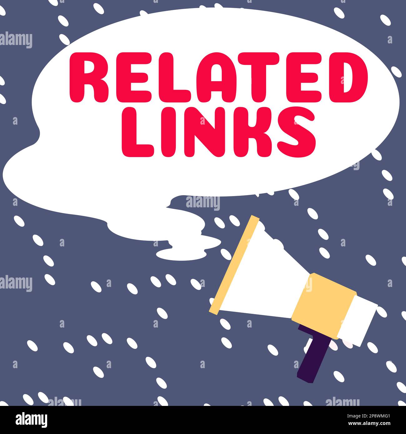 Sign displaying Related Links. Business concept Website inside a ...