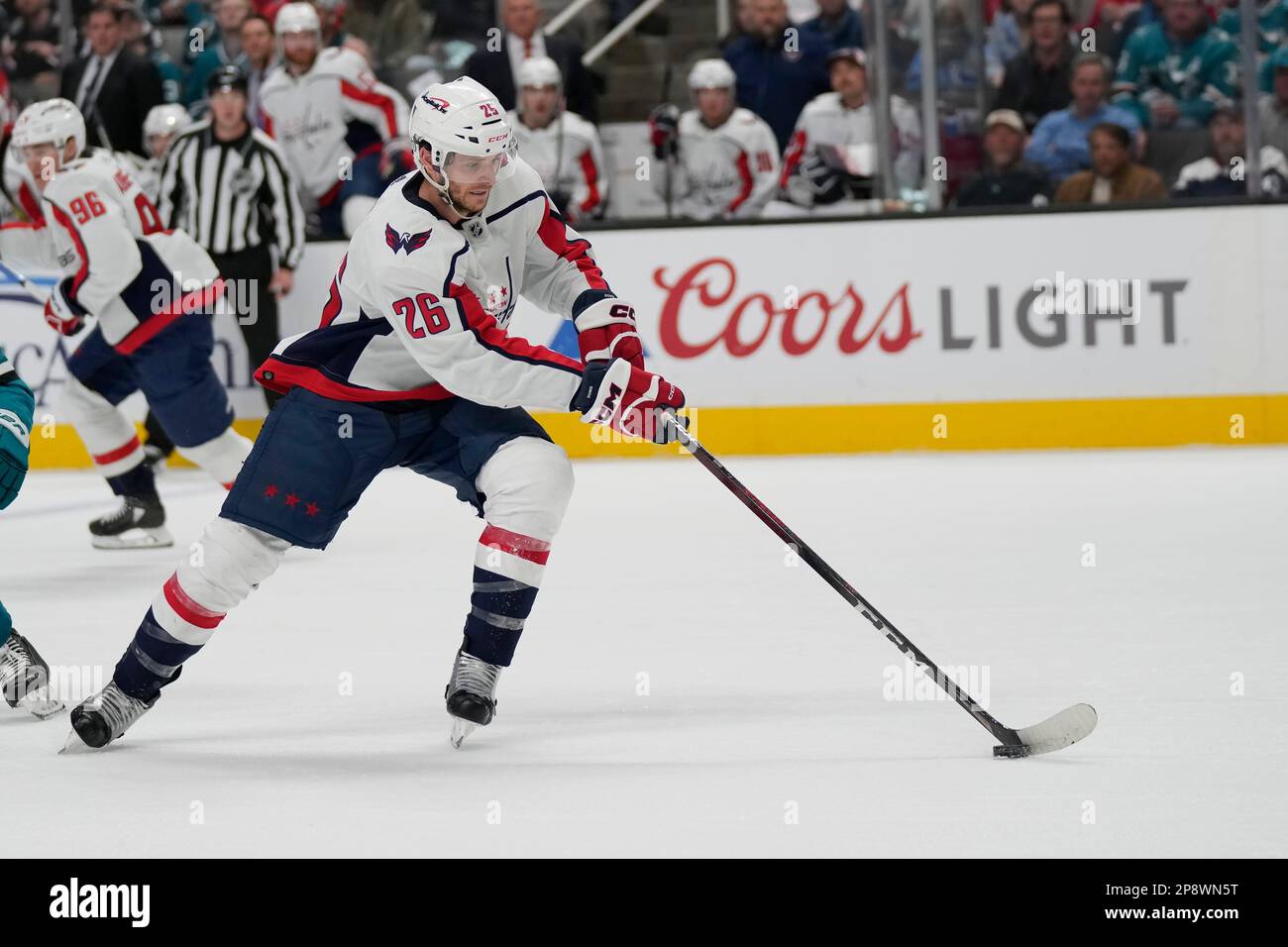 Washington Capitals center Nic Dowd (26) during an NHL hockey game ...