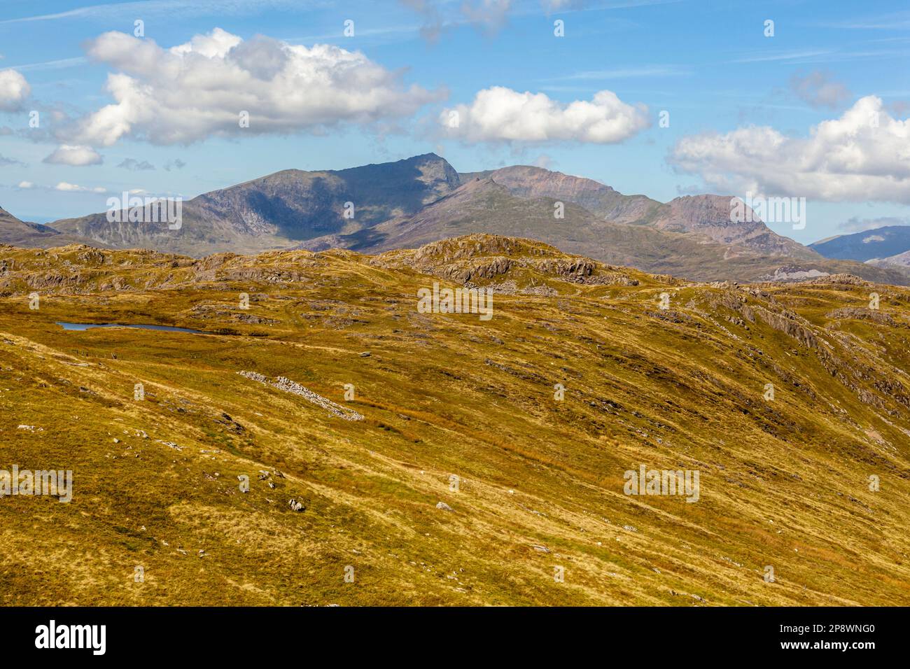 The South side of Snowdon now known by its Welsh name Yr Wyddfa, viewed ...
