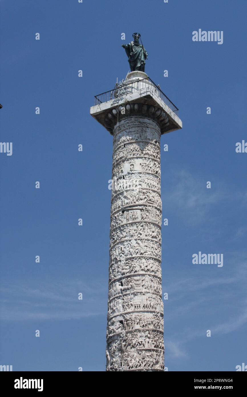 Marcus Aurelius Column, Rome, Italy Stock Photo - Alamy