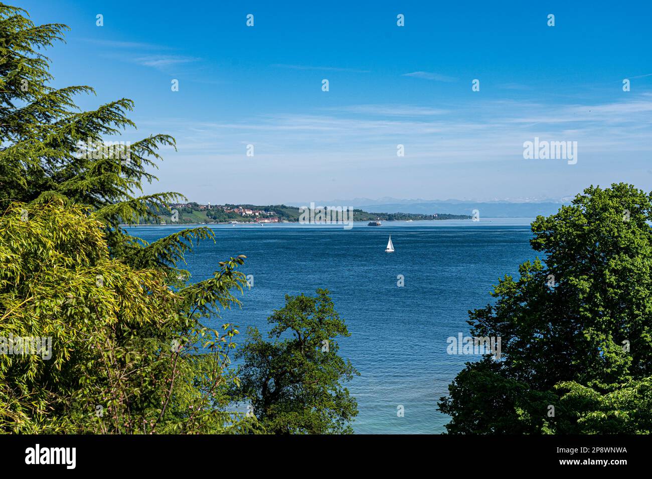 View of the biggest German lake called Lake Constance Stock Photo - Alamy