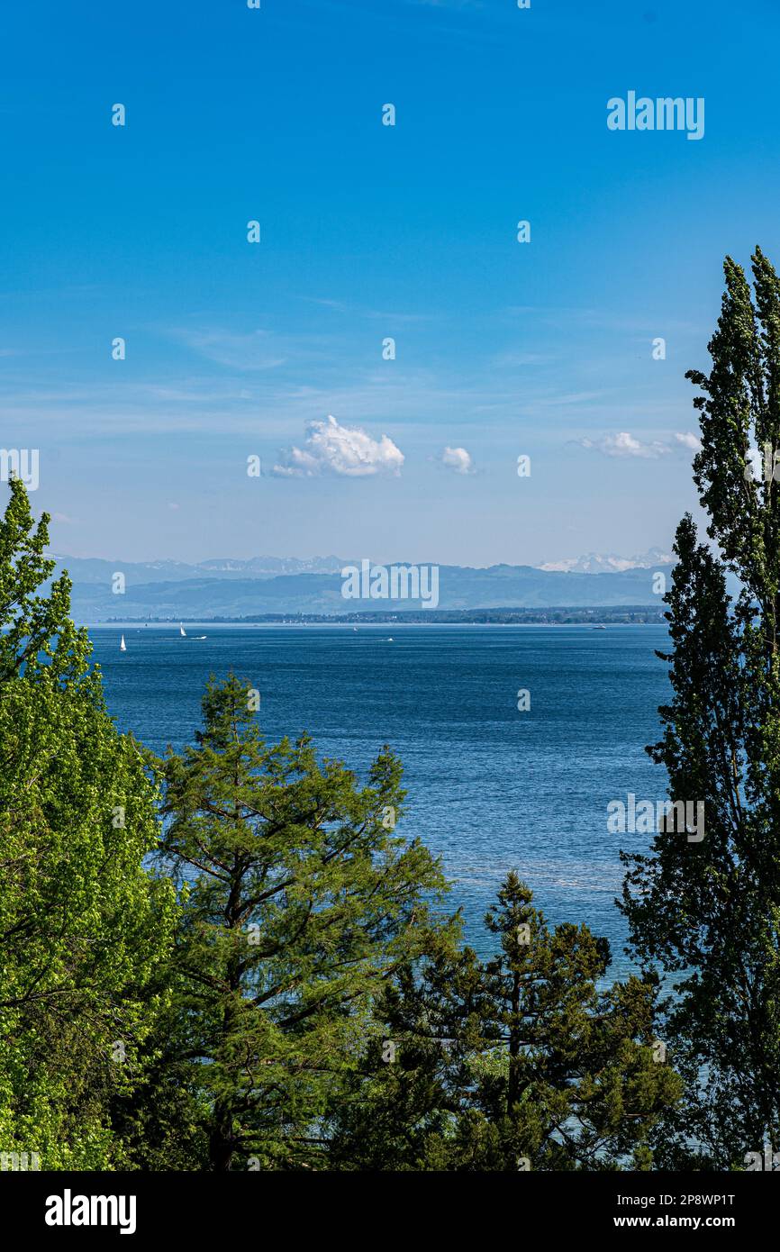View of the biggest German lake called Lake Constance Stock Photo - Alamy