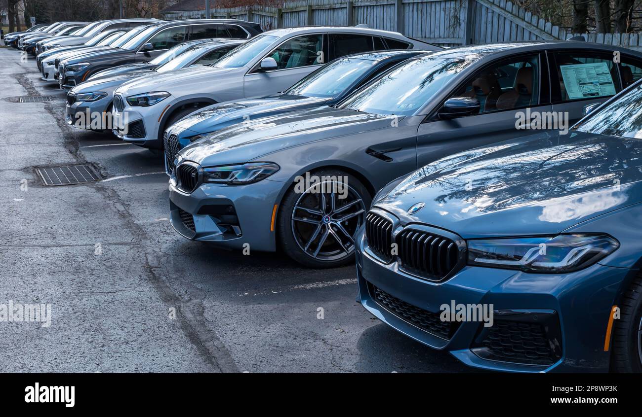Various BMW vehicles for sale at a dealership in Sewickley ...