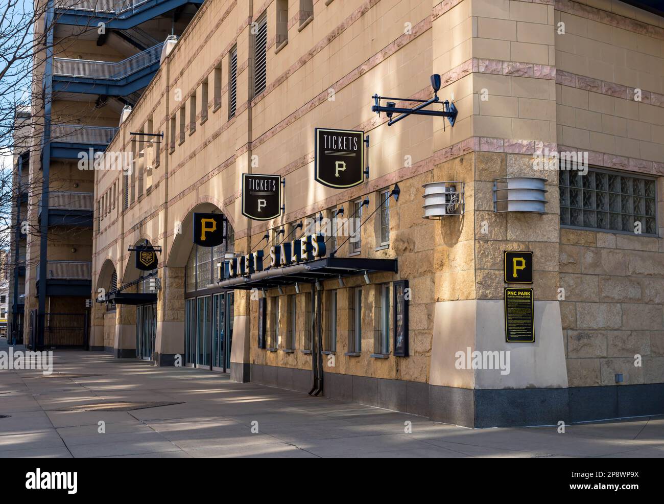 One of the ticket sales windows for the Pittsburgh Pirates at PNC Park ...