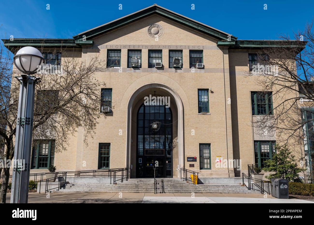 The entrance to Doherty Hall on the campus of Carnegie Mellon ...