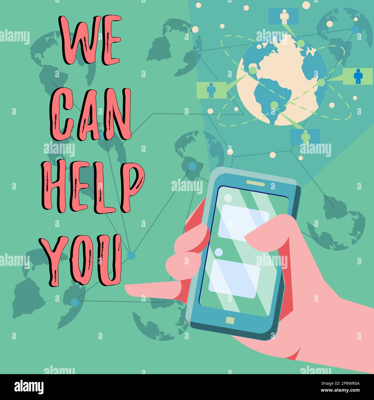 Conceptual display We Can Help You. Business concept Support Assistance ...