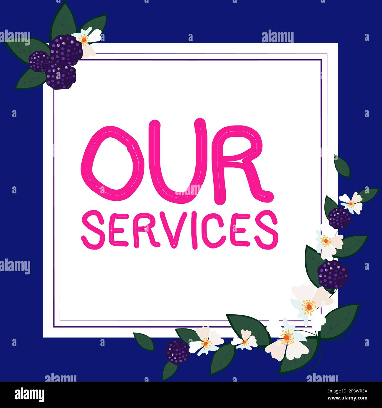 Conceptual display Our Services. Business showcase The occupation or ...