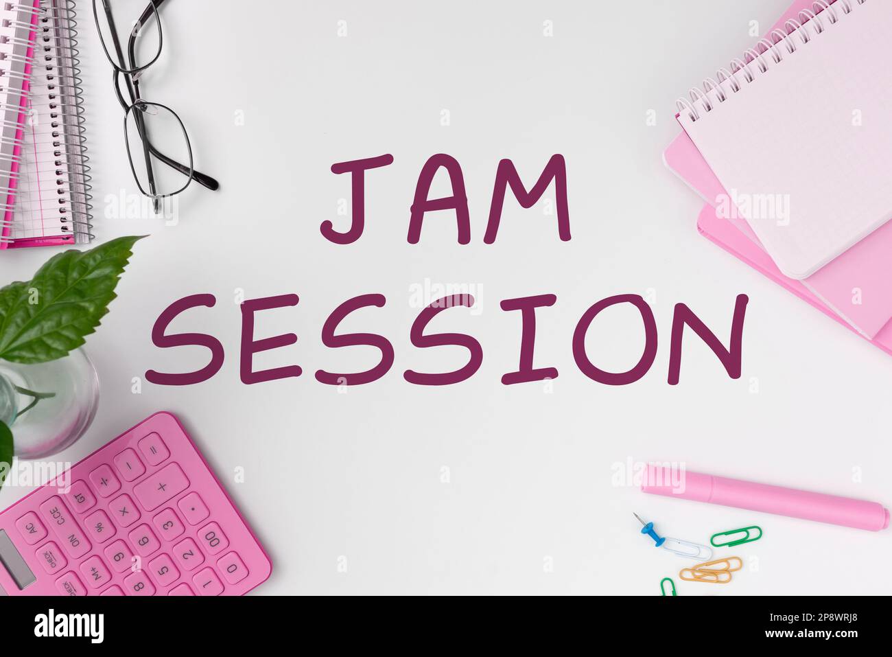 Text caption presenting Jam Session. Concept meaning impromptu ...