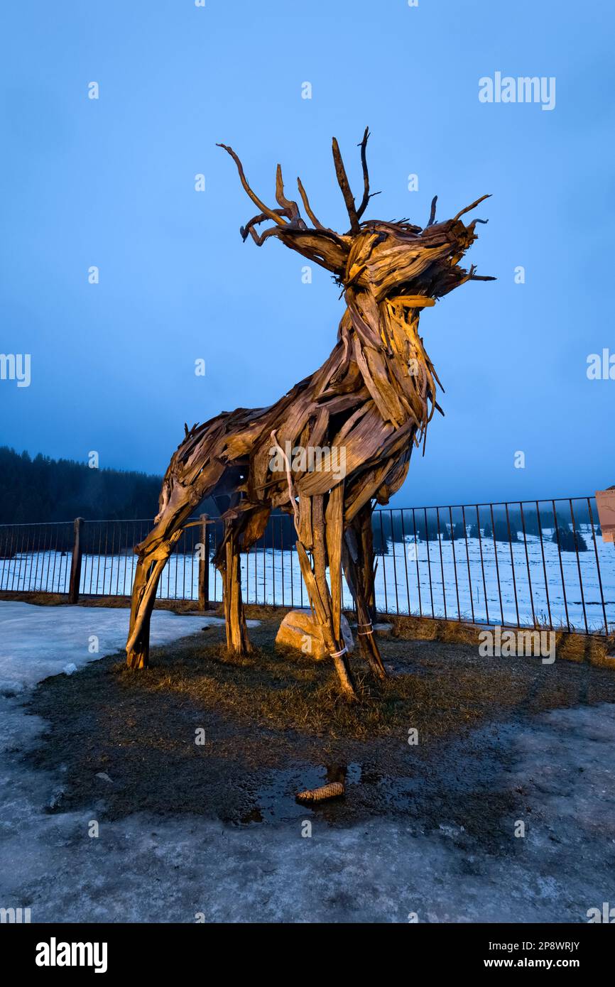 The Deer of Vaia is a landart work by the sculptor Martalar ...