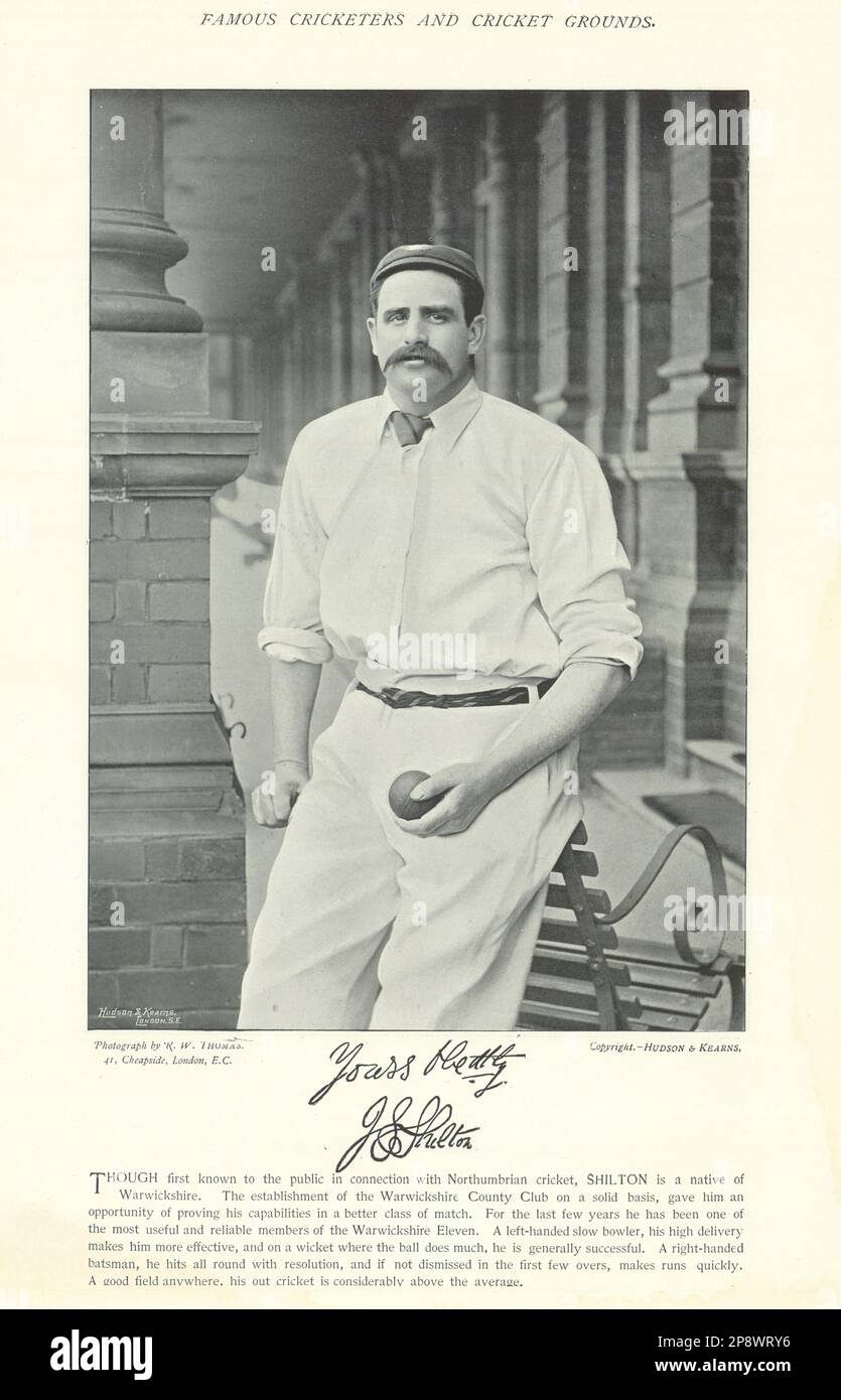 John Edward Shilton. Spin & medium pace bowler. Warwickshire cricketer ...