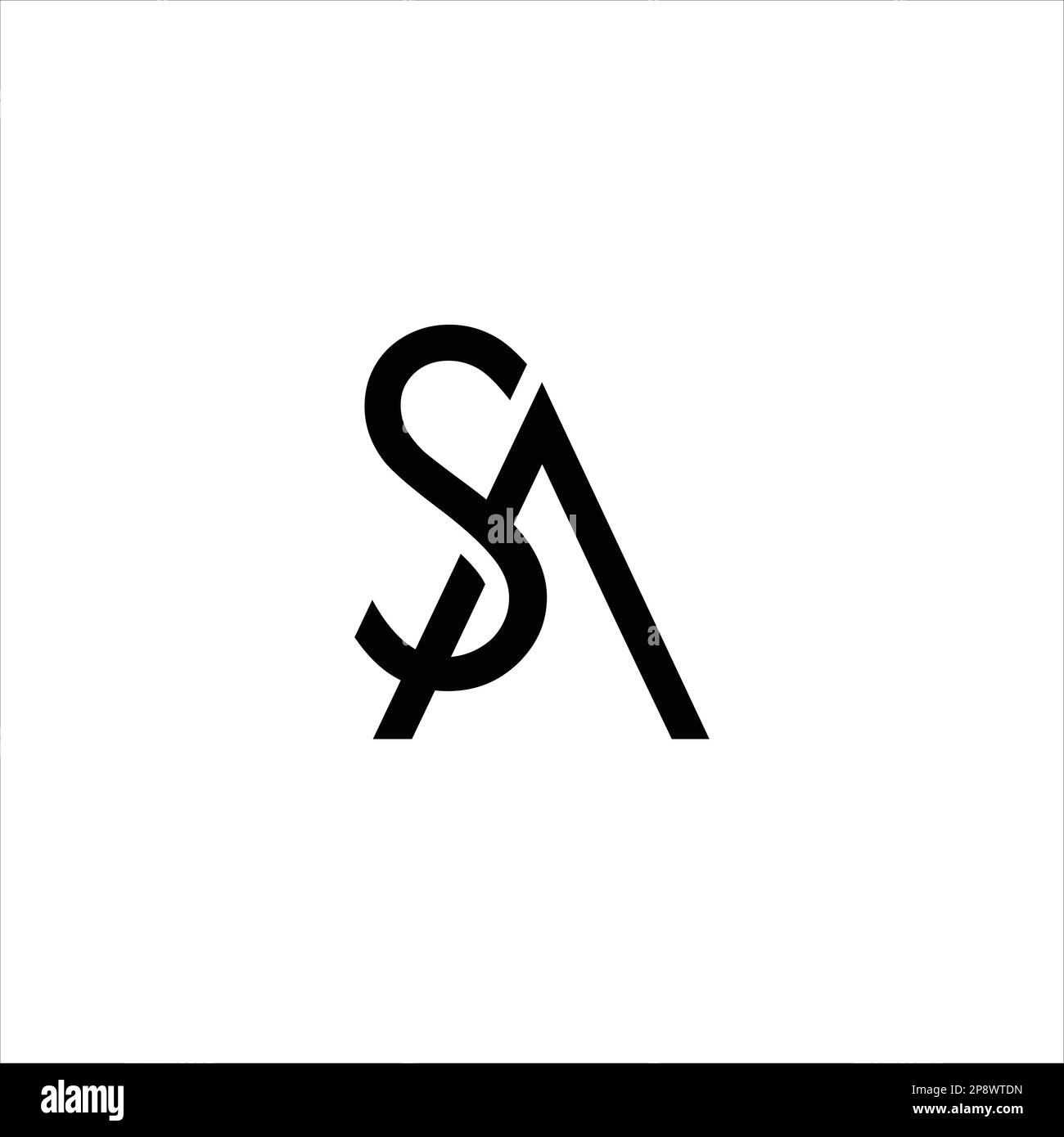 SA logo design. Vector illustration Stock Vector Image & Art - Alamy