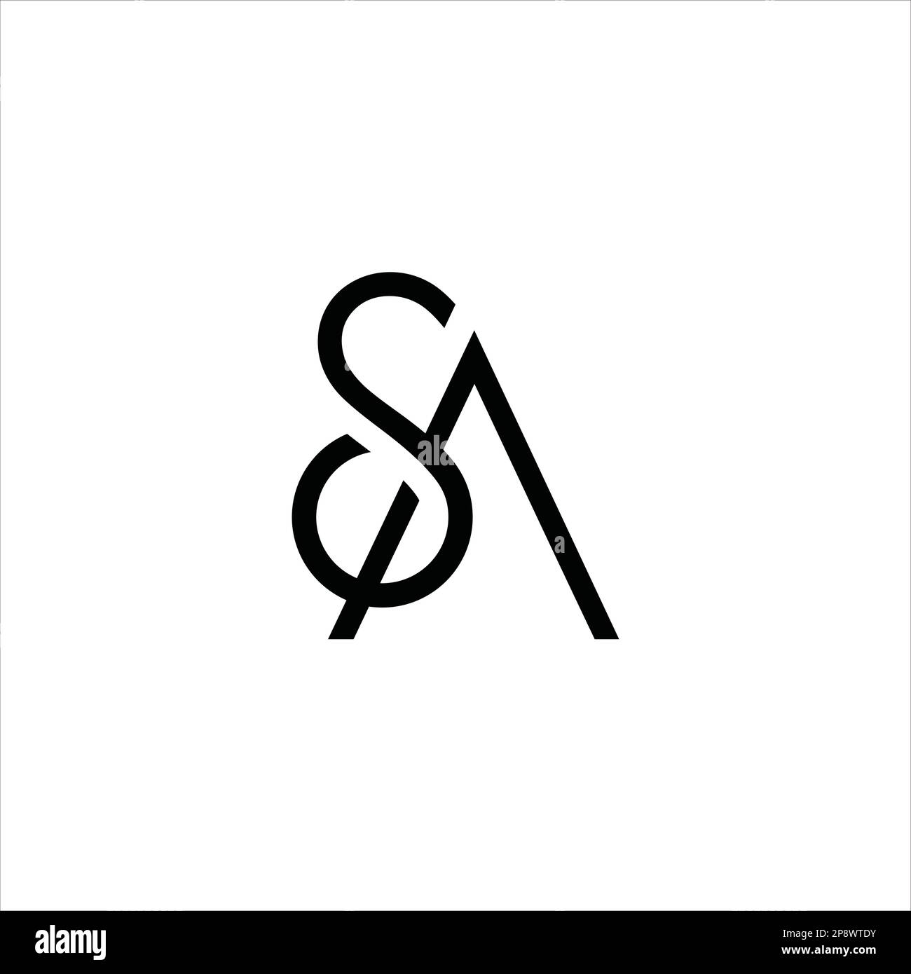 SA logo design. Vector illustration Stock Vector Image & Art - Alamy