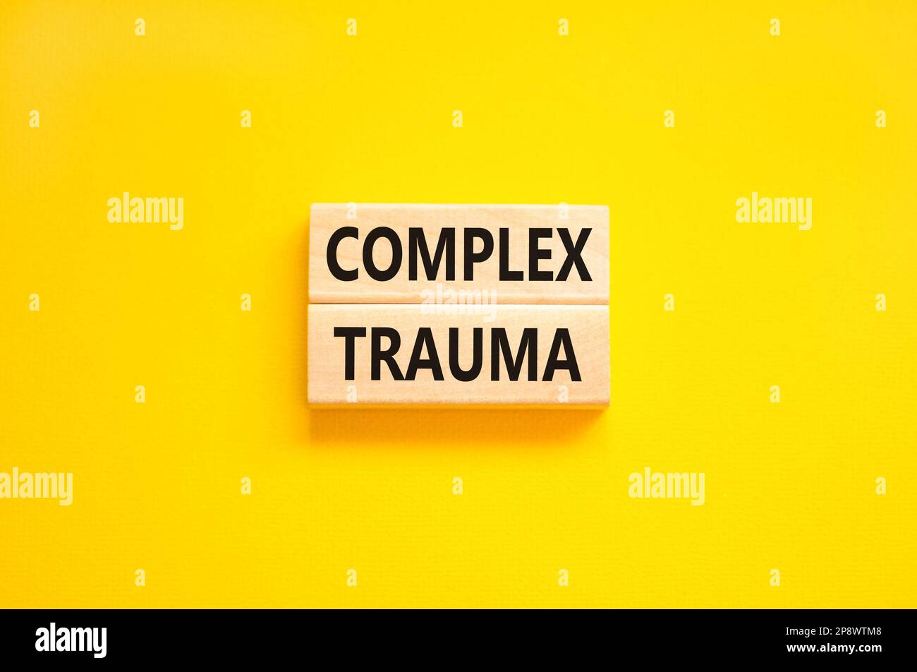 Complex trauma symbol. Concept words Complex trauma on wooden block ...