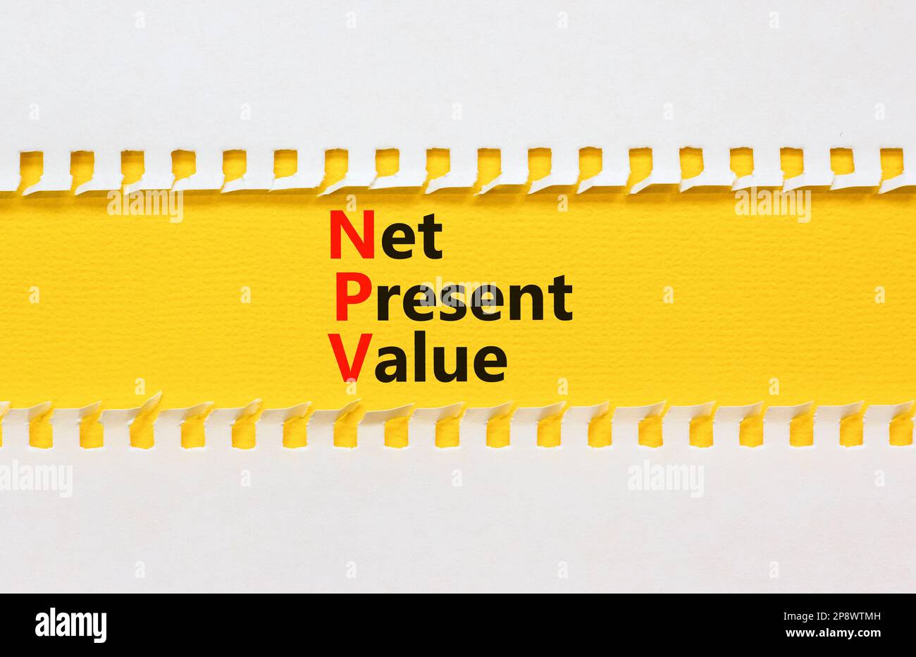 Npv Net Present Value Symbol Concept Words Npv Net Present Value On