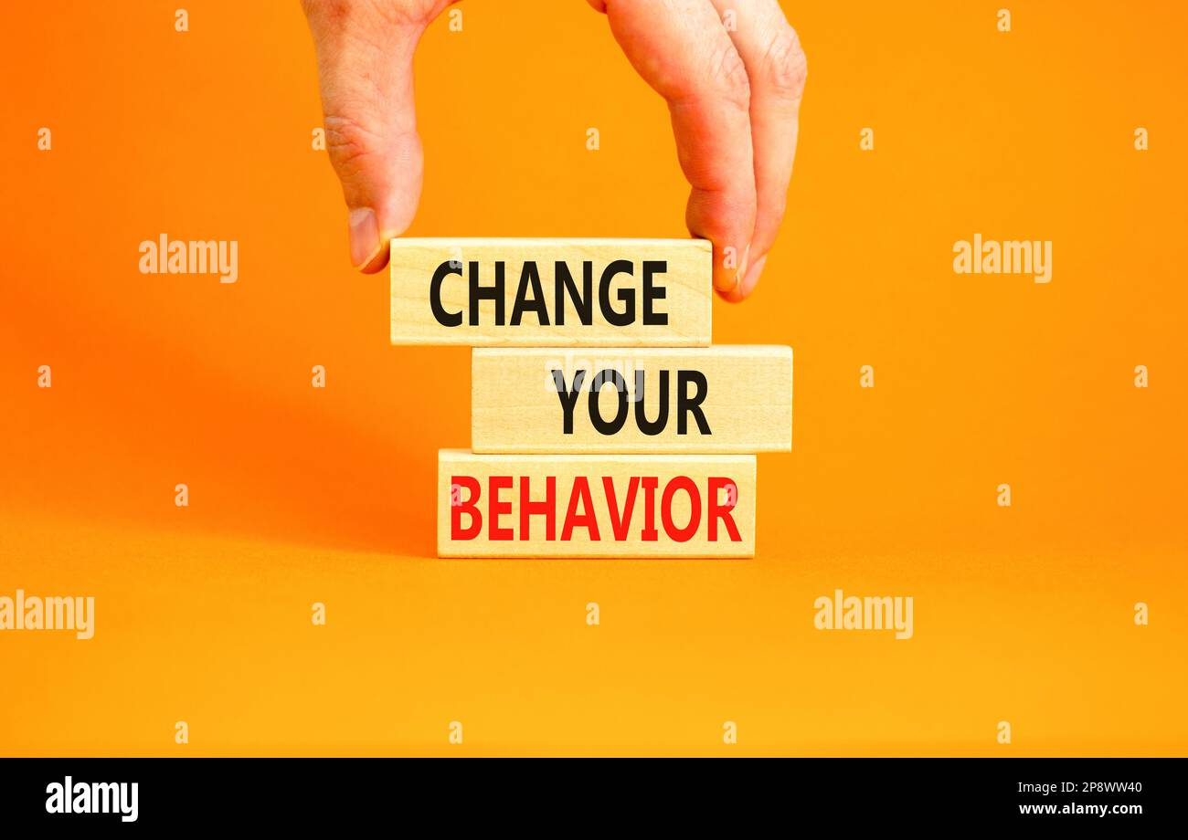Motivation and Change your behavior symbol. Concept words Change your ...