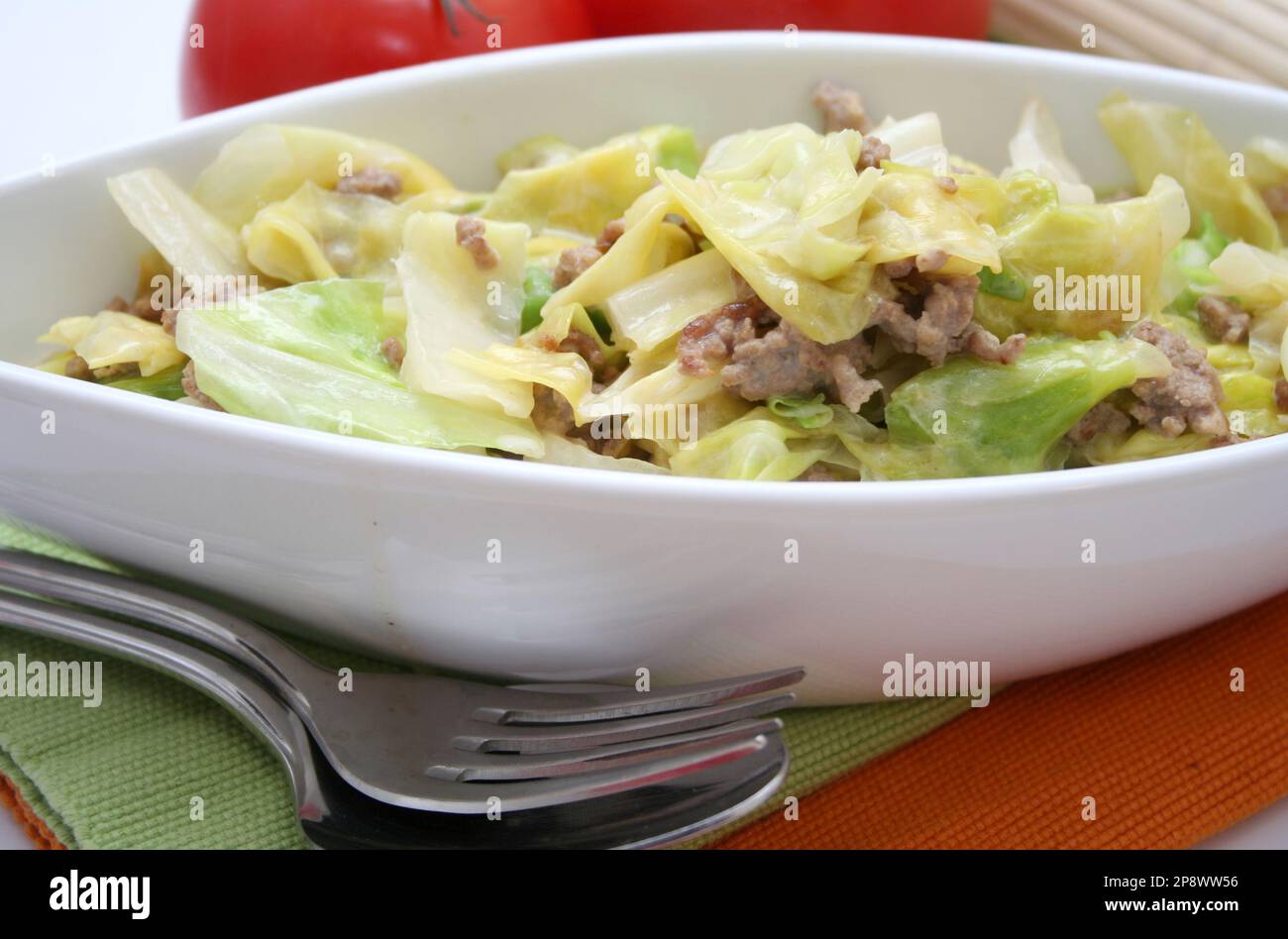 Layered Cabbage With Minced Meat Stock Photo - Alamy