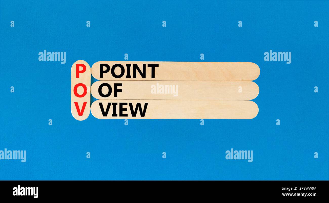 POV point of view symbol. Concept words POV point of view on wooden ...