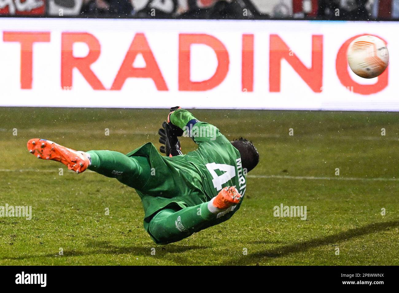 Berlin, Germany, 09 March 2023, Union's goalkeeper Anthony Moris fails ...