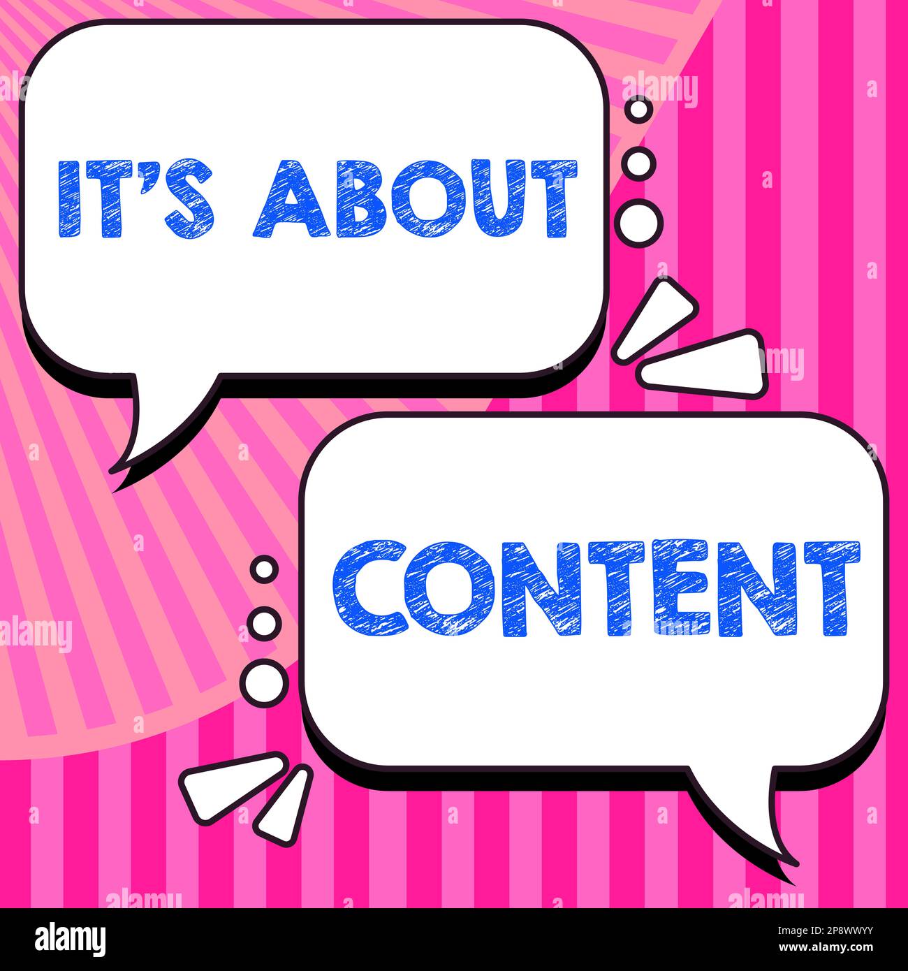 Handwriting text It's About Content. Business overview crucial website ...