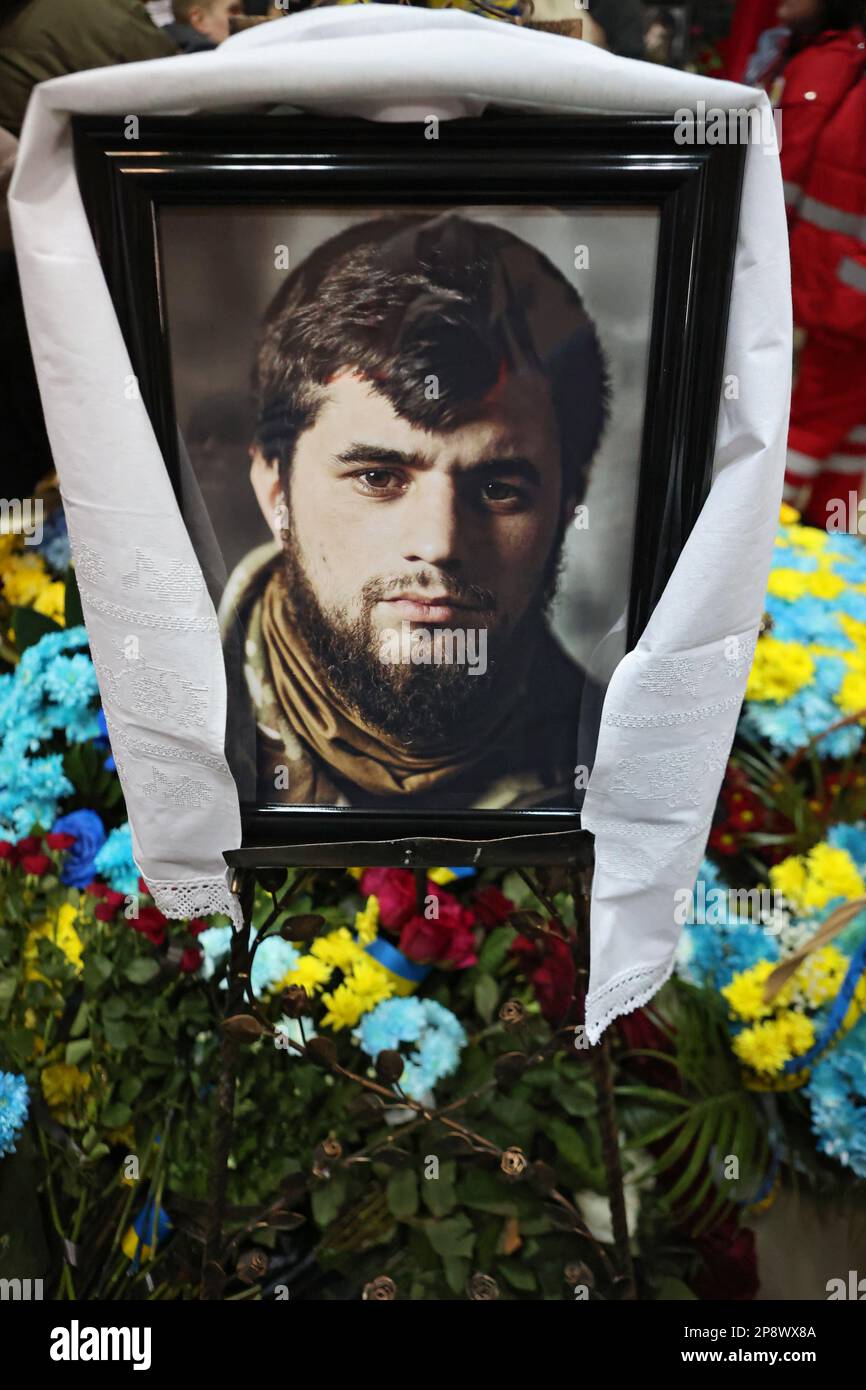 IVANO-FRANKIVSK REGION, UKRAINE - MARCH 09, 2023 - Portrait of the Hero ...