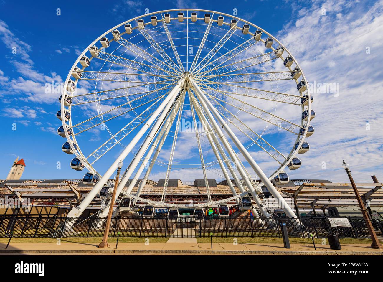 Missouri, FEB 23 2023 - Sunny view of The St. Louis Wheel Stock Photo ...