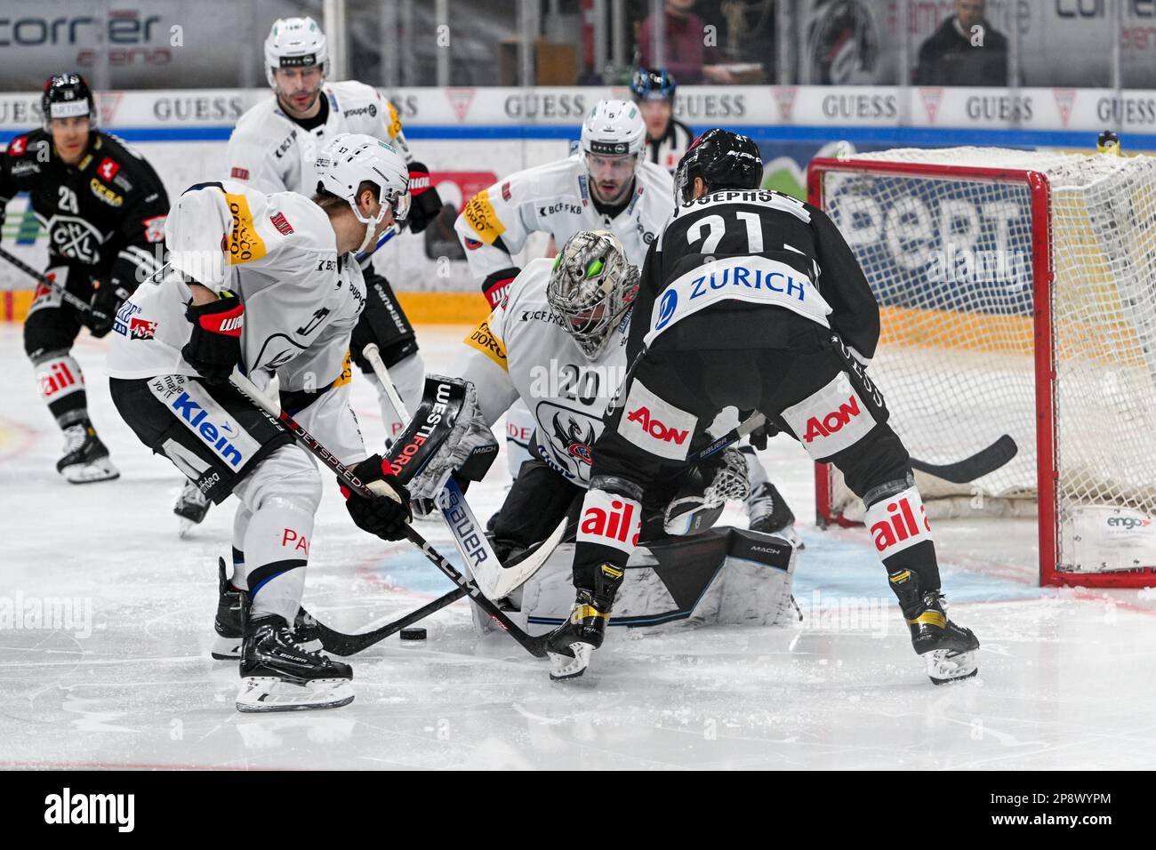 Porza, Switzerland. 09th Mar, 2023. 09.03.2023, Porza, Corner Arena, NL ...