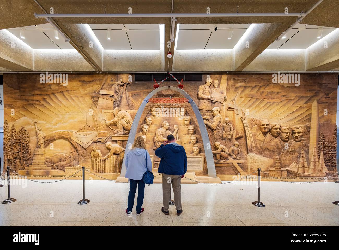 Missouri, FEB 23 2023 - Interior view of The Gateway Arch Stock Photo ...