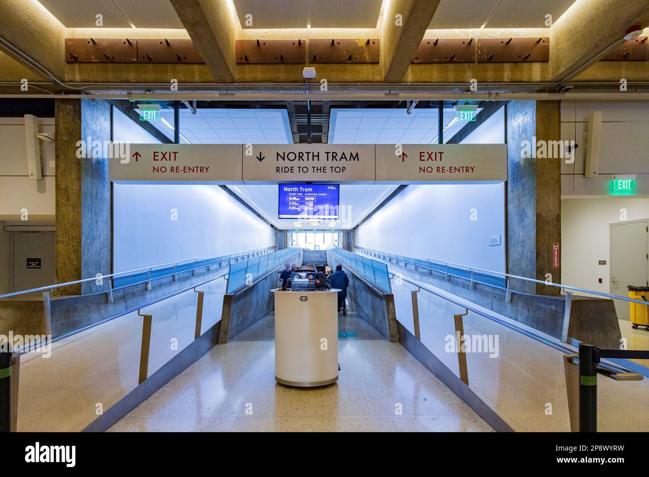 Missouri, FEB 23 2023 - Interior view of the North Tram entrance of The ...