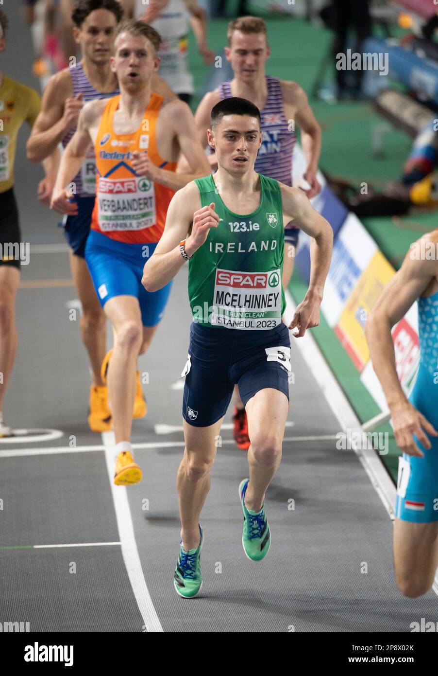 Darragh McElhinney of Ireland competing in the men’s 3000m final at the ...