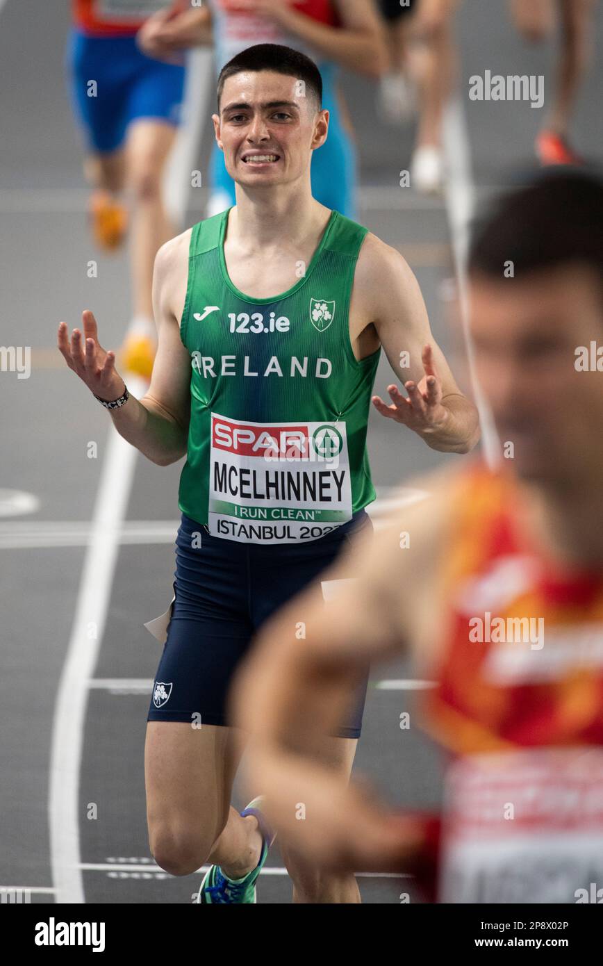 Darragh McElhinney of Ireland competing in the men’s 3000m final at the ...