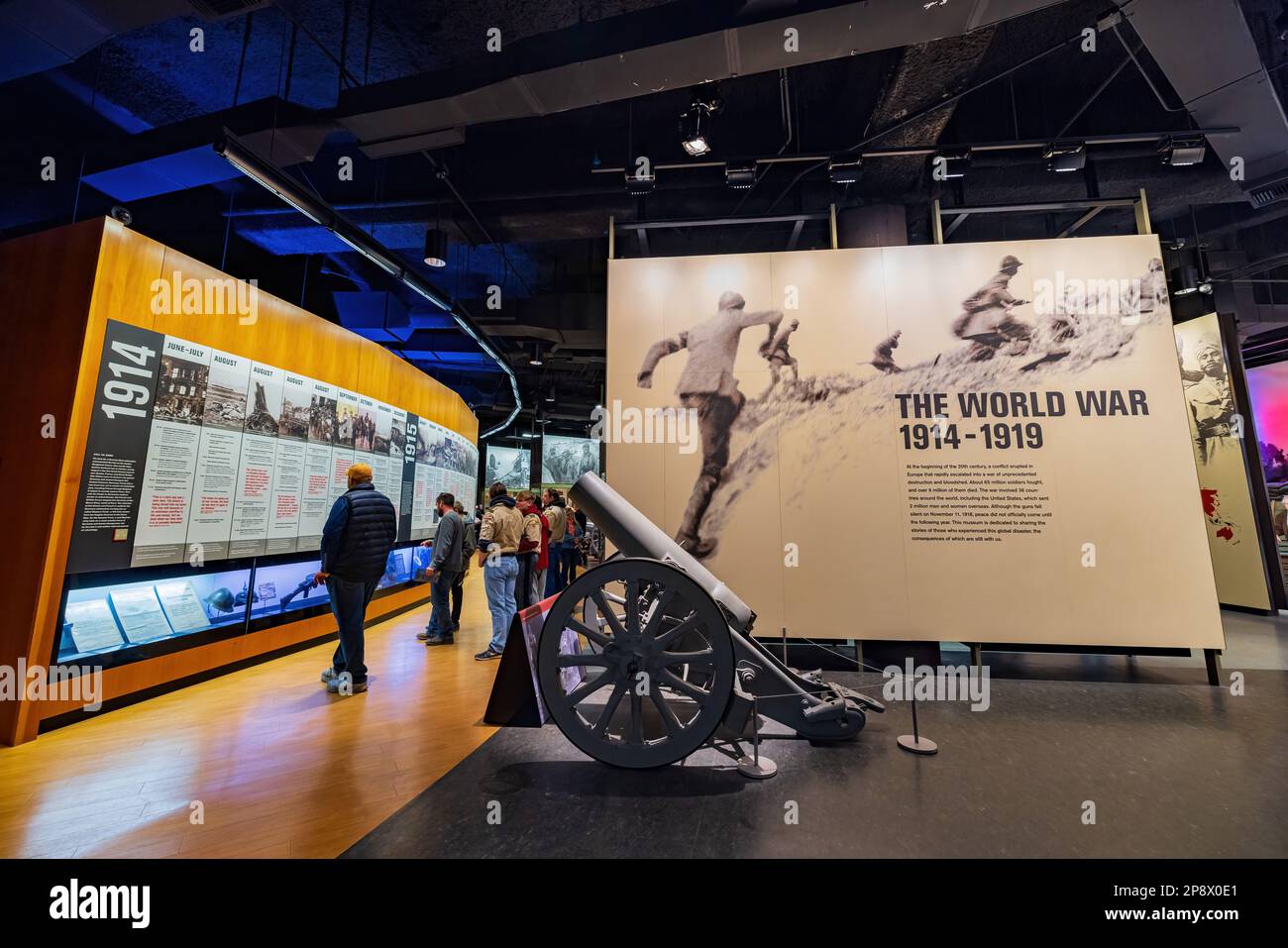 Missouri, FEB 25 2023 - Interior view of the National WWI Museum and ...