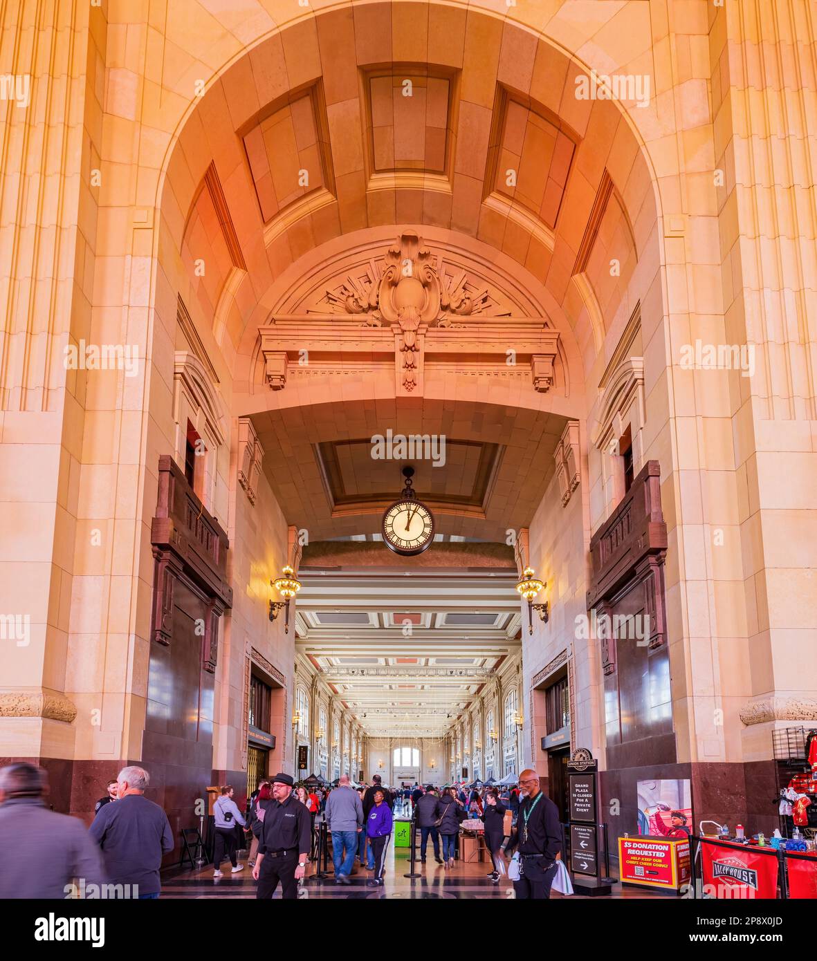 Missouri, FEB 25 2023 - Interior view of The Union Station Stock Photo ...