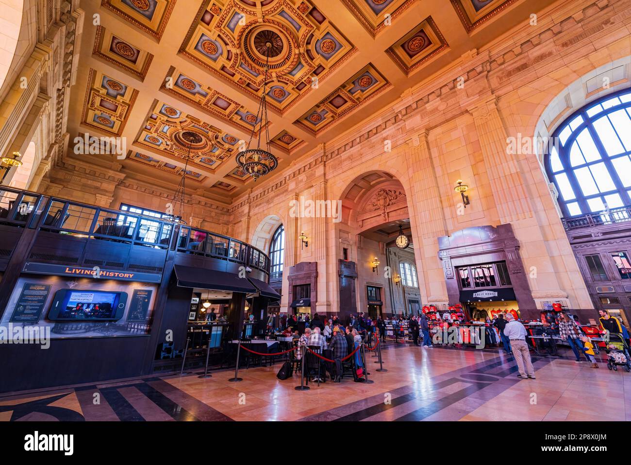 Missouri, FEB 25 2023 - Interior view of The Union Station Stock Photo ...