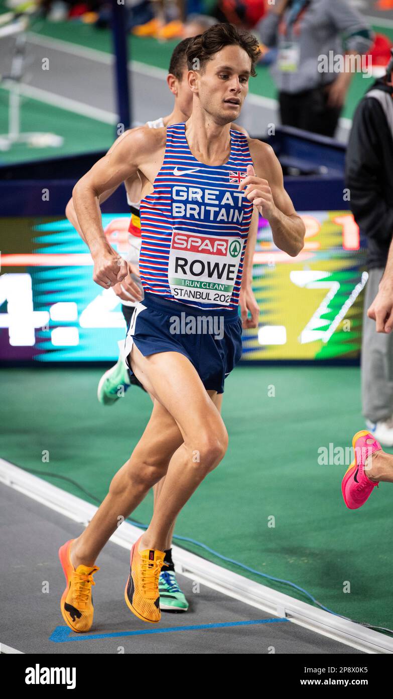Jack Rowe of Great Britain & NI competing in the men’s 3000m final at ...