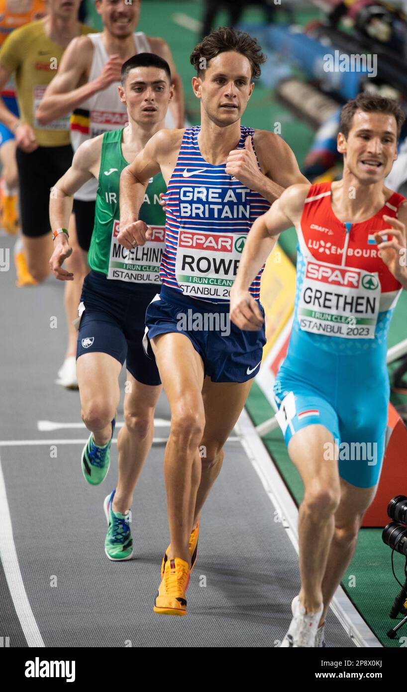 Jack Rowe of Great Britain & NI competing in the men’s 3000m final at ...