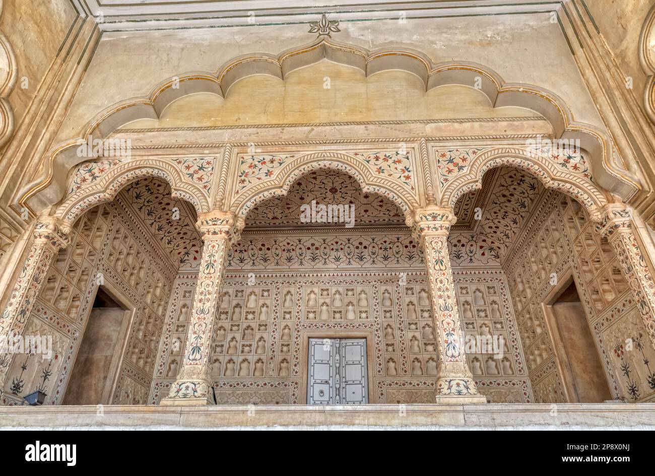 Arga fort public hall UNESCO World Heritage in India Stock Photo - Alamy