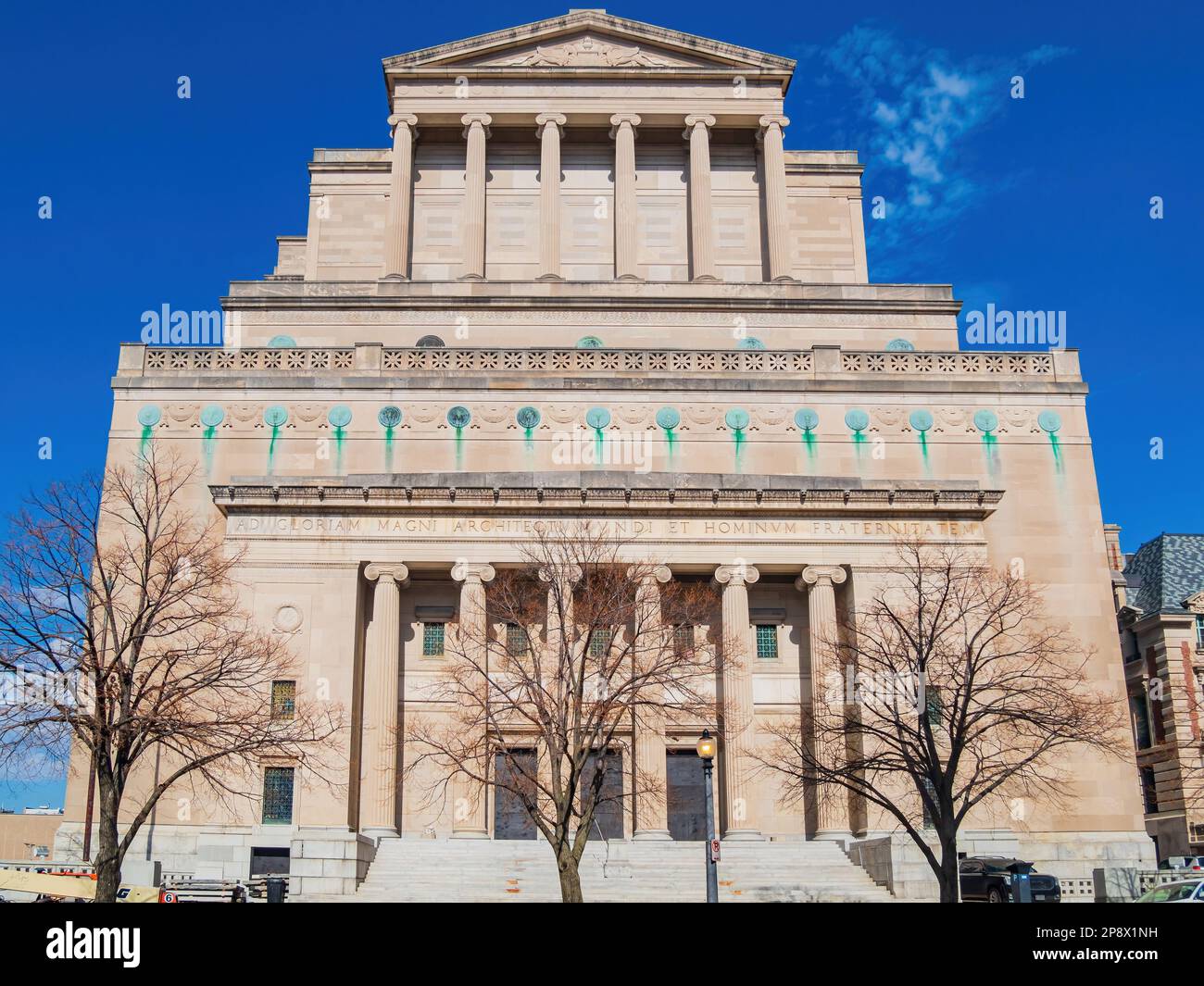 Missouri, FEB 23 2023 - Sunny view of the New Masonic Temple Stock ...