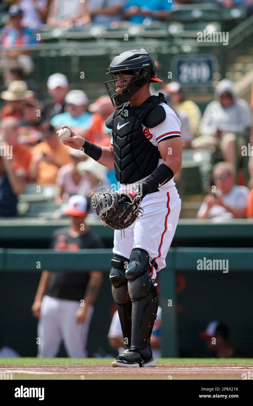 Baltimore Orioles catcher James McCann (27) during a spring training ...
