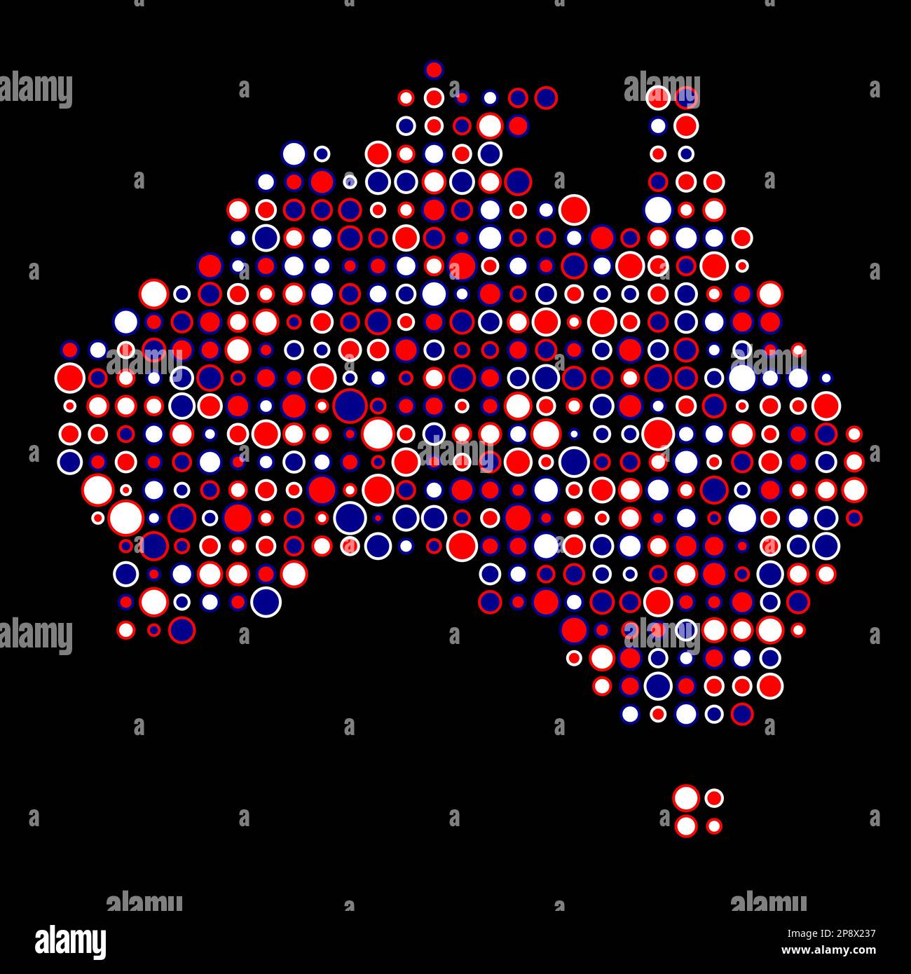 Australia Map Silhouette Pixelated generative pattern illustration ...