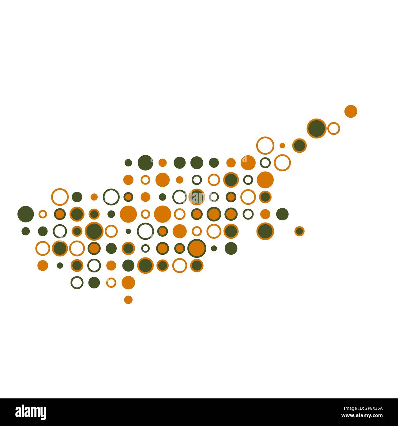 Cyprus Map Silhouette Pixelated generative pattern illustration Stock ...