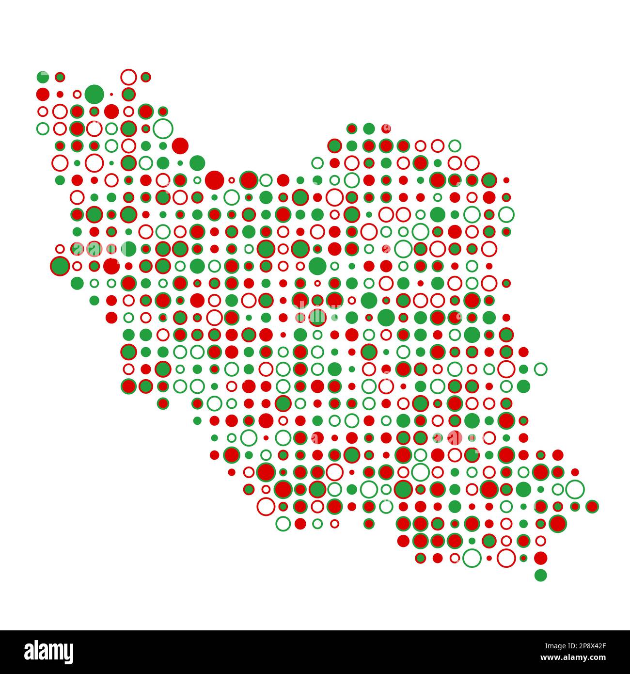 Iran Map Silhouette Pixelated generative pattern illustration Stock ...