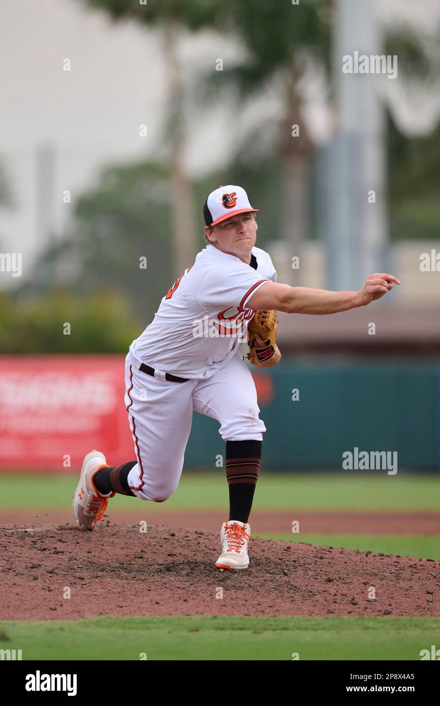 Baltimore Orioles pitcher Nolan Hoffman (85) during a spring training ...