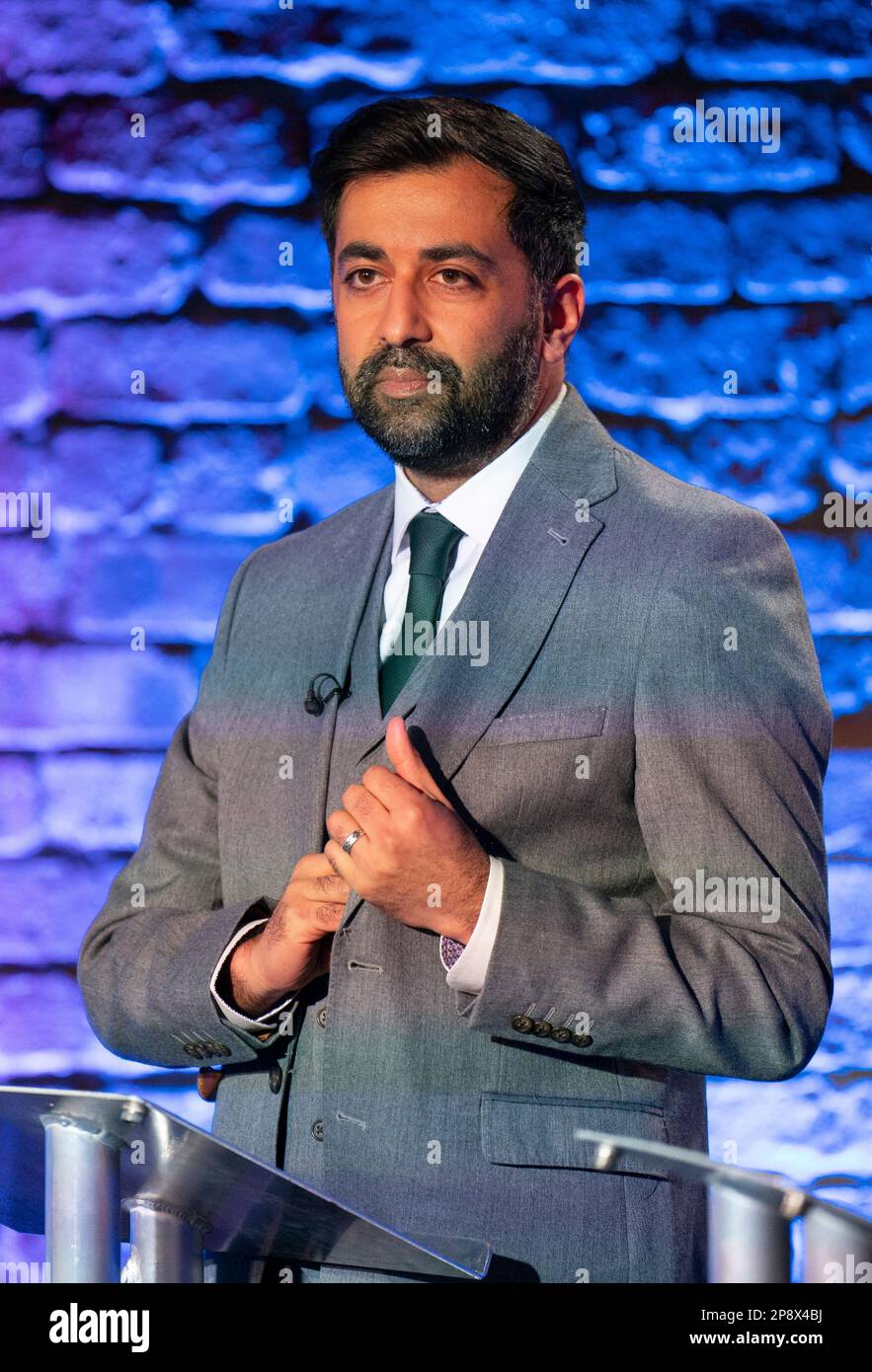 SNP leadership candidate Humza Yousaf takes part in the SNP leadership ...