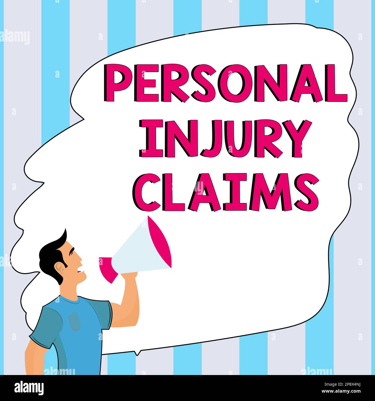 Hand writing sign Personal Injury Claims. Concept meaning being hurt or ...