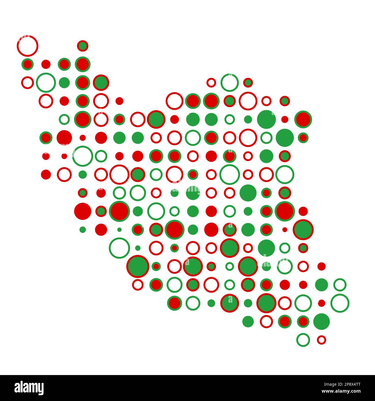 Iran Map Silhouette Pixelated generative pattern illustration Stock ...