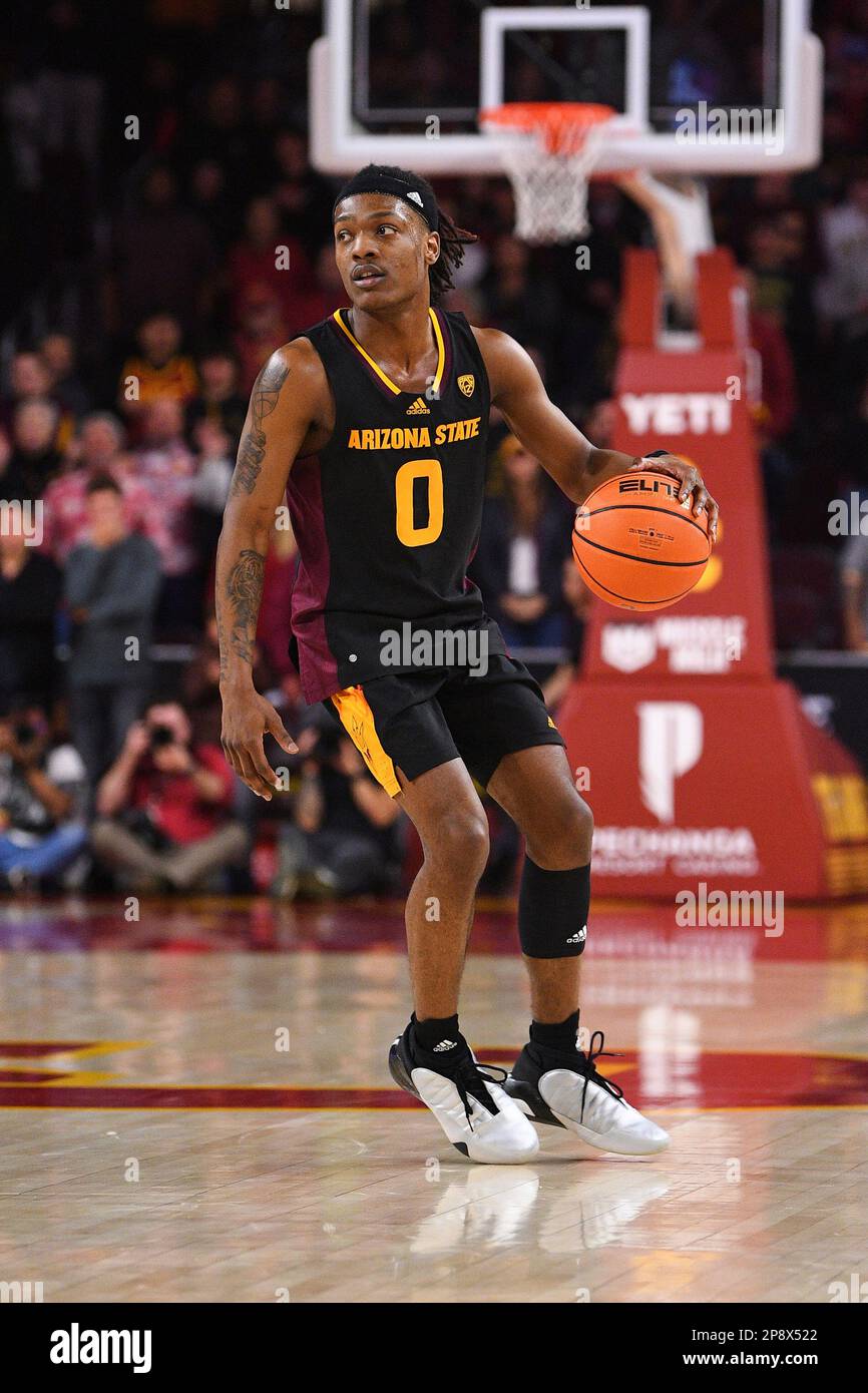 LOS ANGELES, CA - MARCH 04: Arizona State Sun Devils guard DJ Horne (0 ...