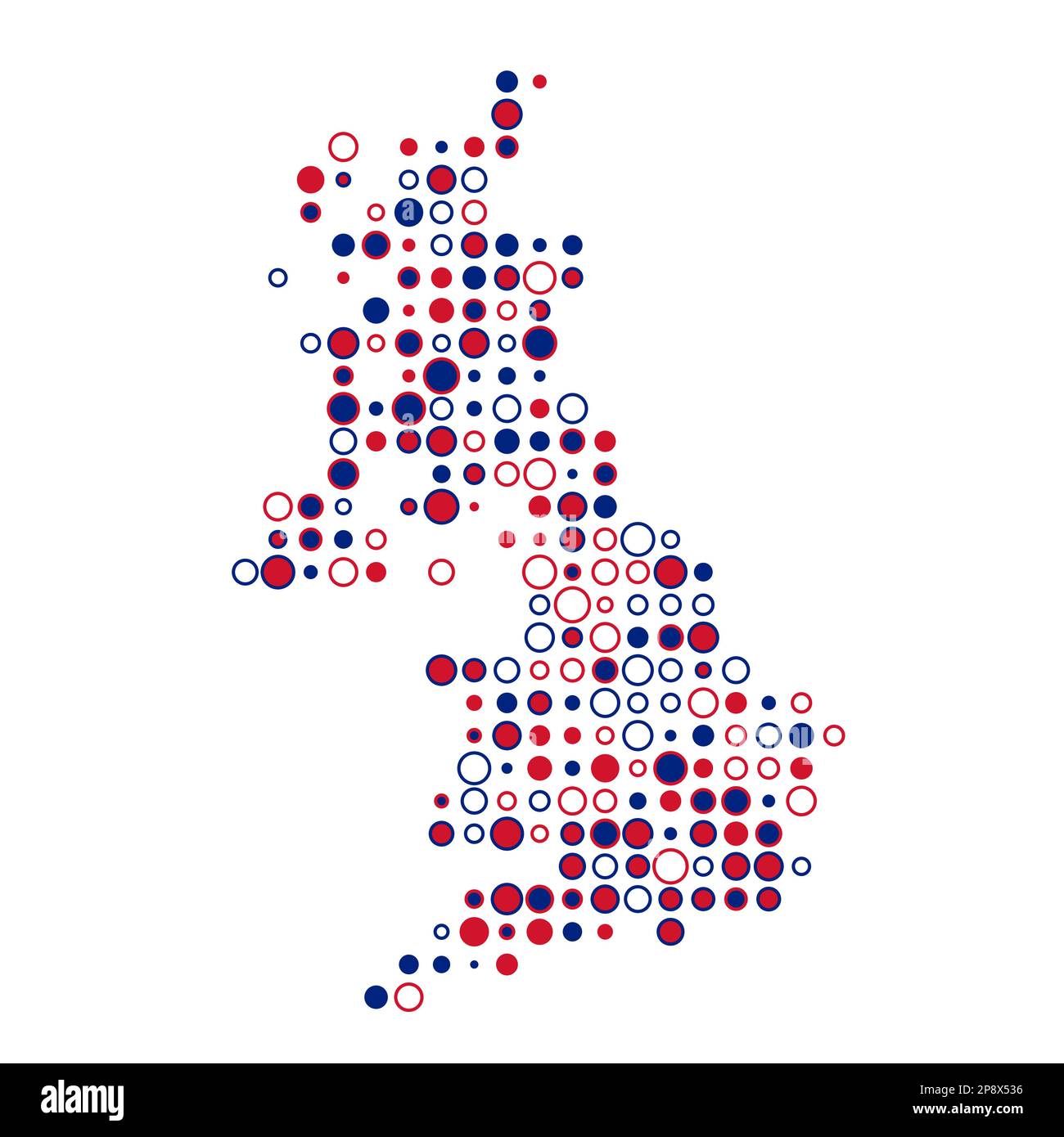 United kingdom Map Silhouette Pixelated generative pattern illustration ...