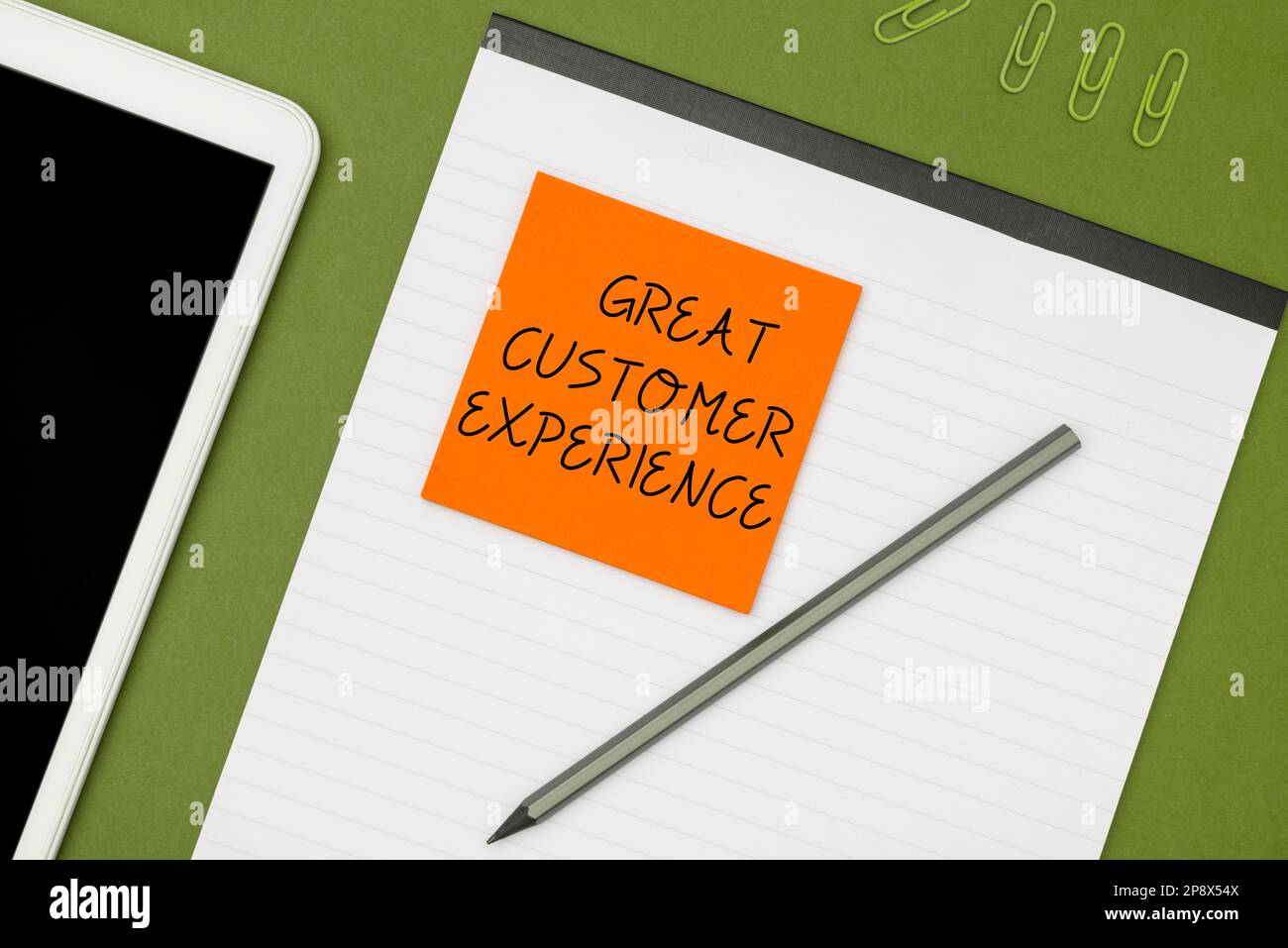 Text caption presenting Great Customer Experience. Business idea ...